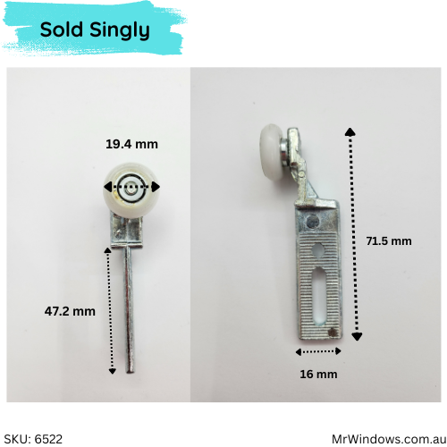 Screen Door Roller - Top Hung - suits various brands - Sold as SET LH ...