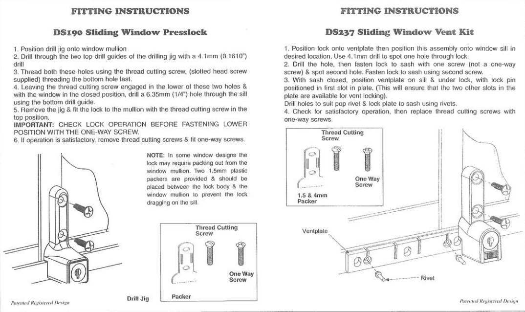 Doric Press Locks - add security to windows – Mr Windows AU