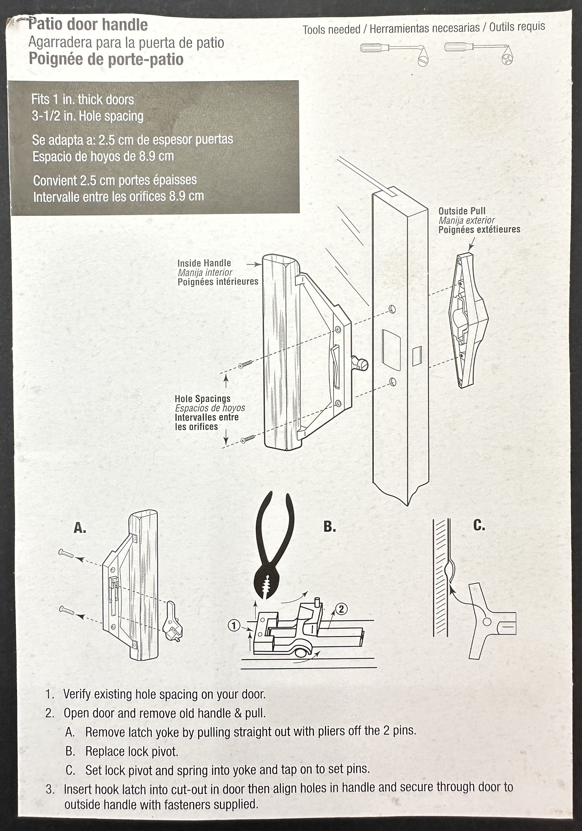 Sliding patio door lock latch replacement Stegbar and Trimview – Mr ...