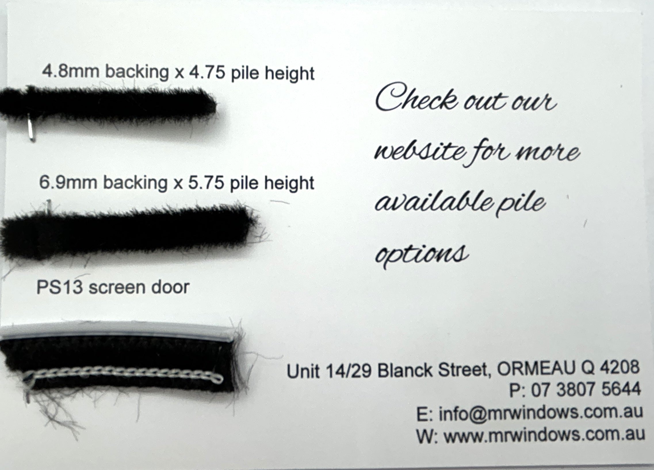 SAMPLE card - mohair – Mr Windows AU