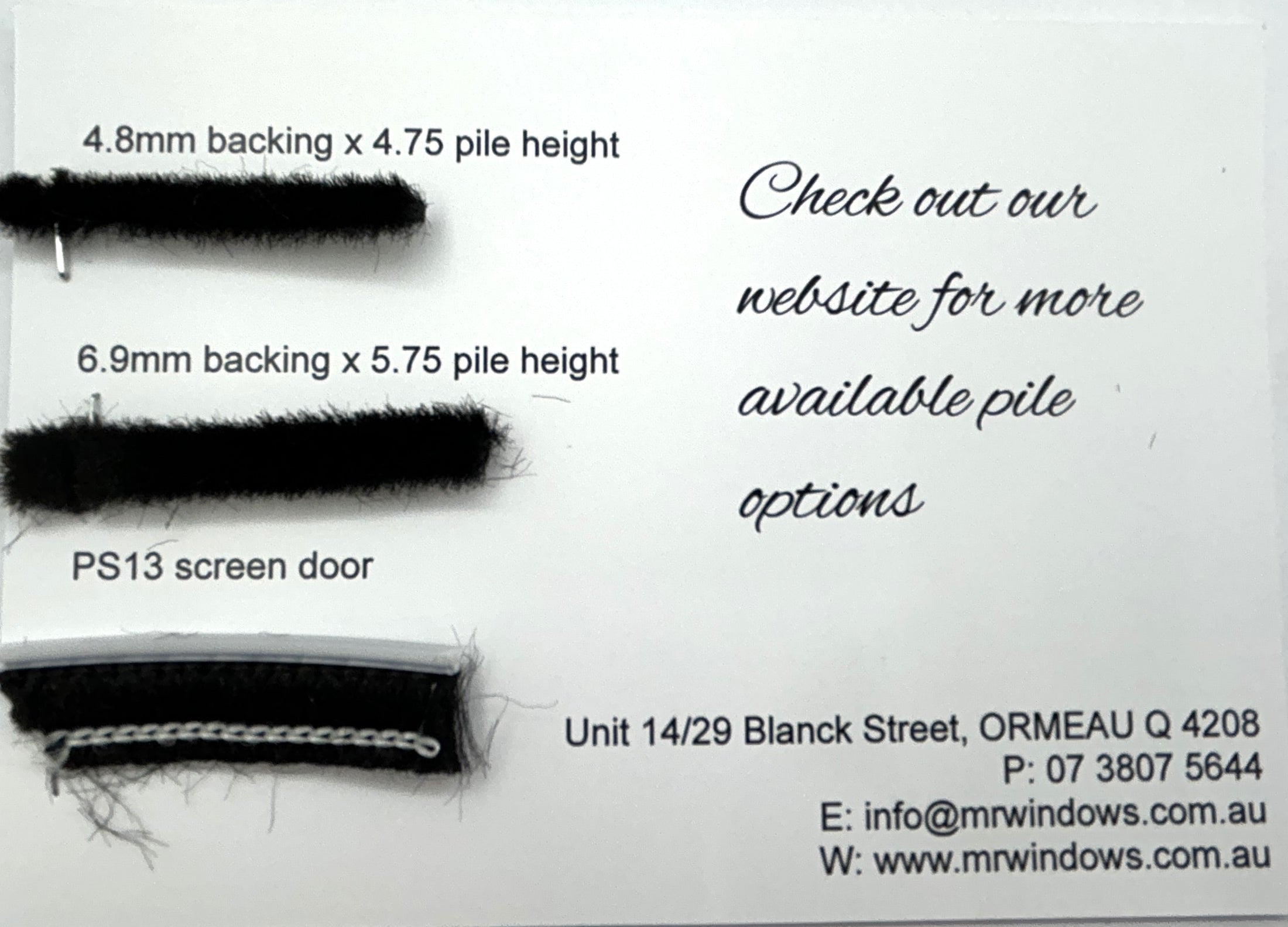 SAMPLE card - mohair – Mr Windows AU