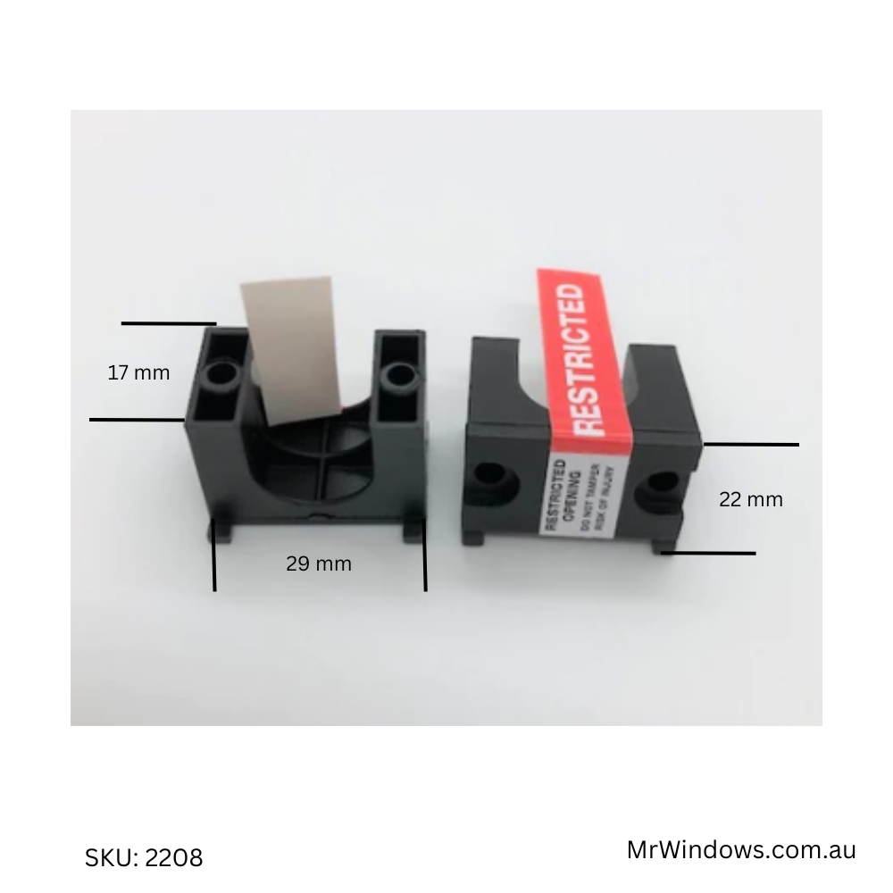 Window Restrictor Block (Screw On) Sold singularly - suits Trend windo ...