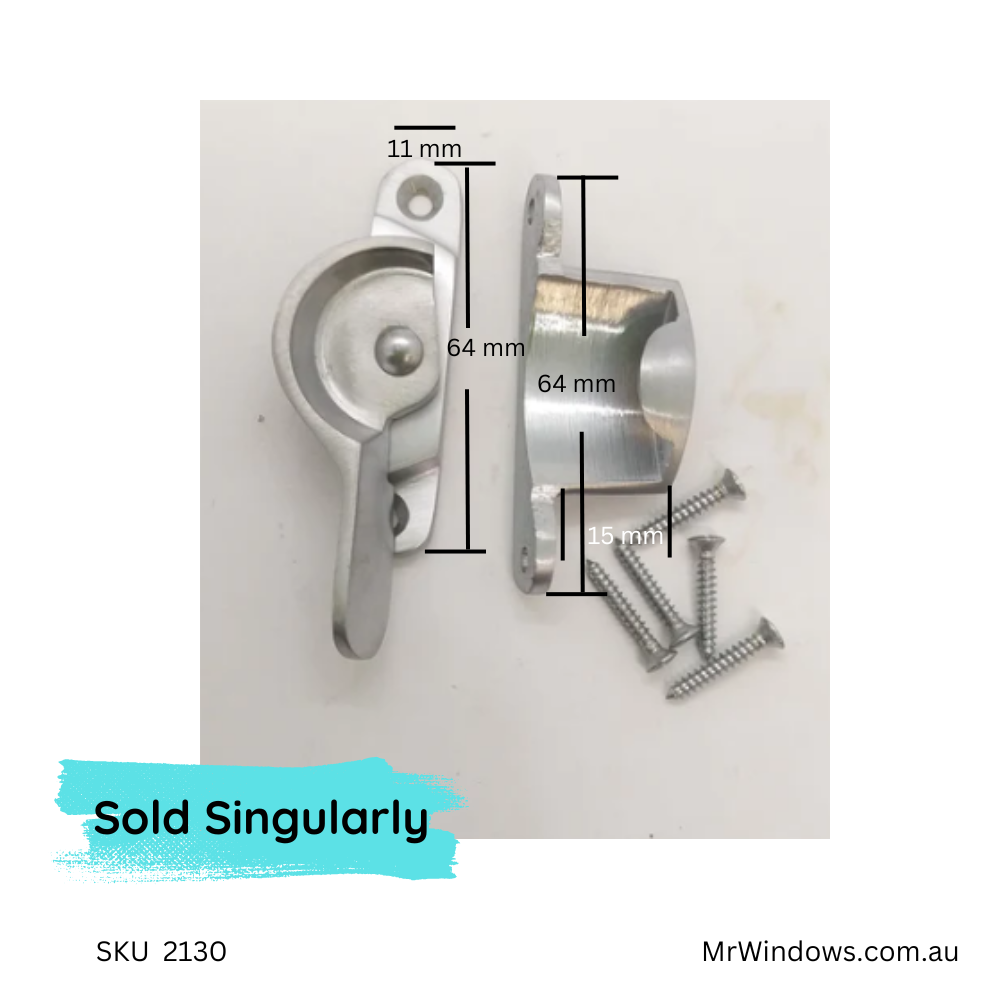 Sash window fasteners - narrow style - Matt Black – Mr Windows AU