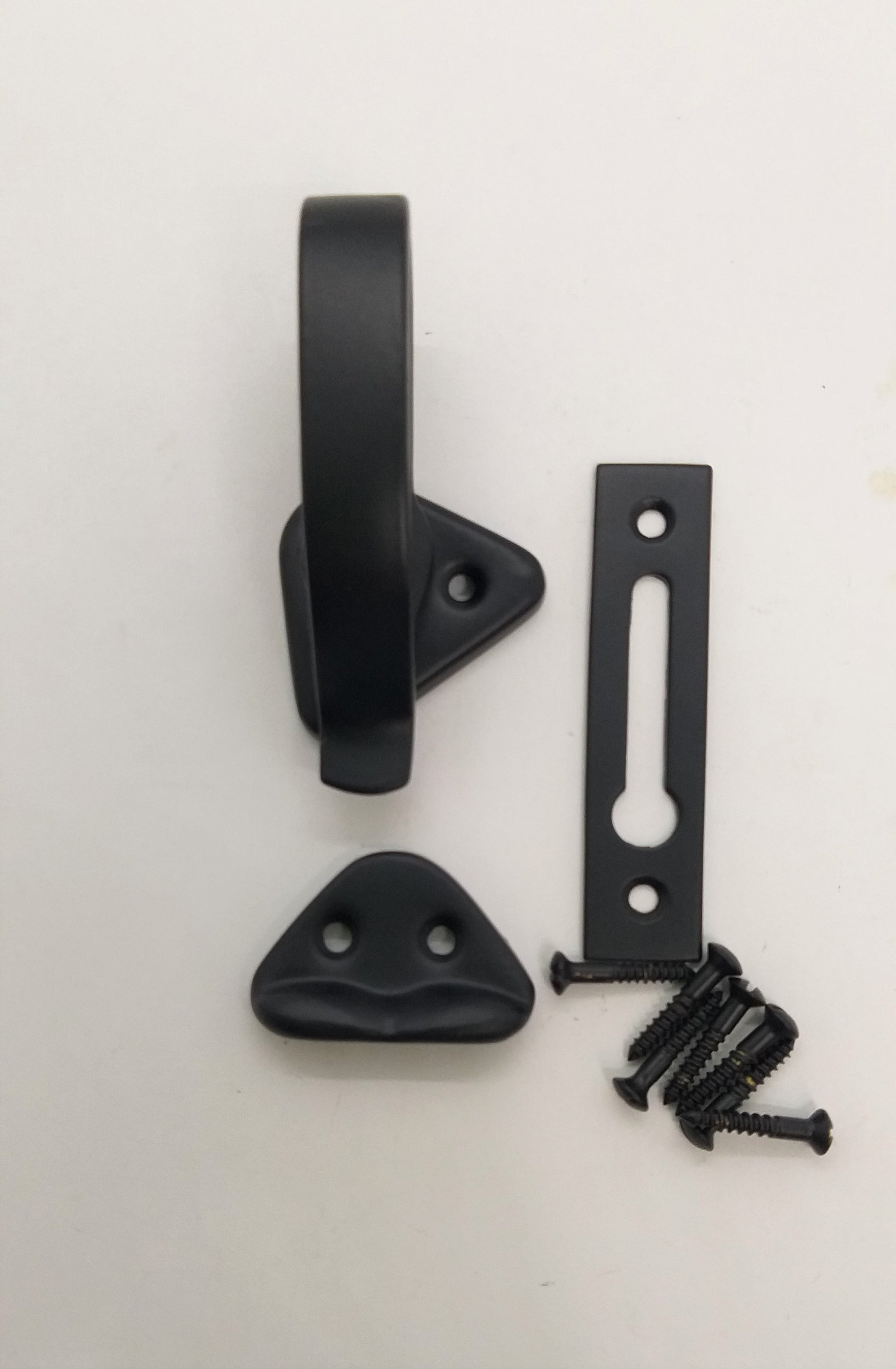Hopper window fasteners - handle and strike - matt black – Mr Windows AU