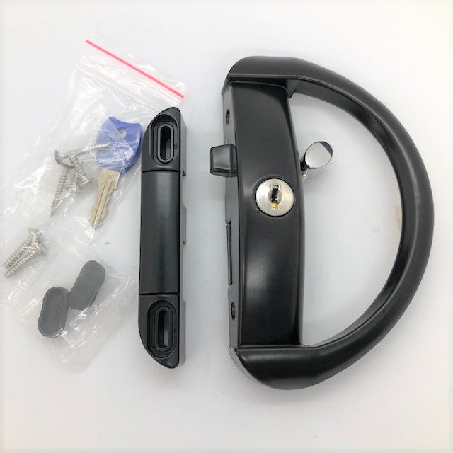 Sliding window handle - Baron - key locking - Satin Black – Mr Windows AU