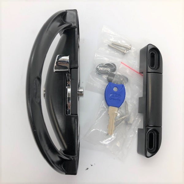 Sliding window handle - Baron - key locking - Satin Black – Mr Windows AU